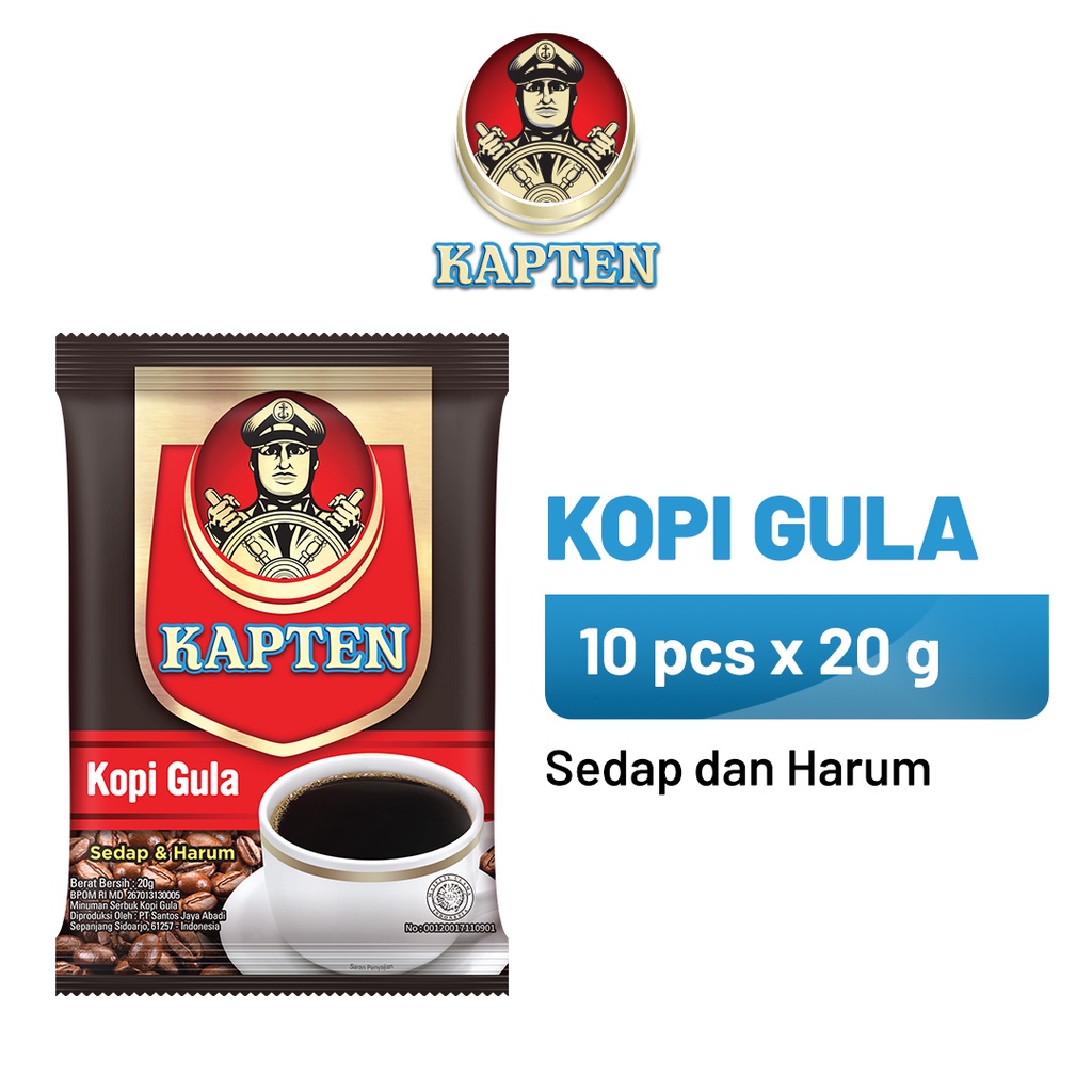 Jual Kapten Gula 1 Renteng (10 x 20 gr) | Shopee Indonesia