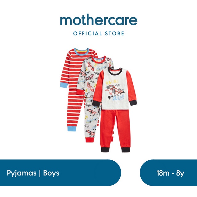 Jual Mothercare Racing Pyjamas - 3 Pack - Piyama Anak Laki-laki (Merah ...