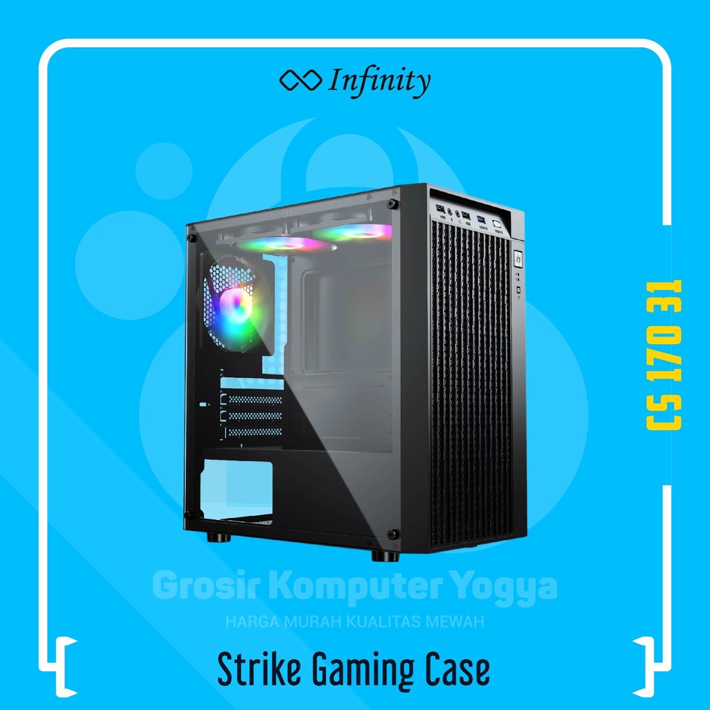 Jual Infinity Strike Value Cool Compact M-ATX Case Casing PC + 3 Fan ...