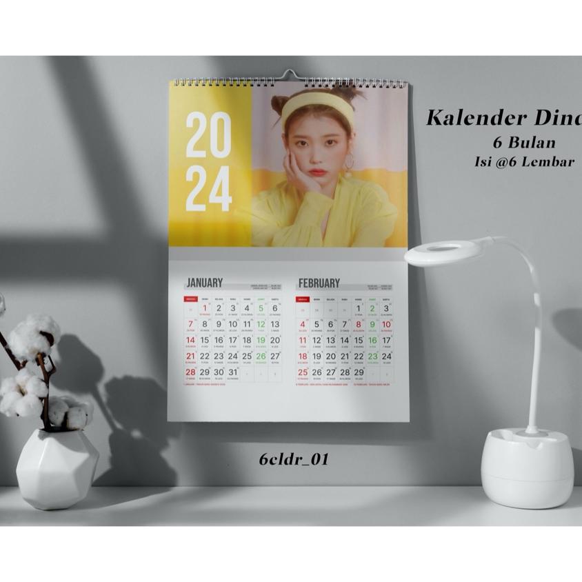Jual Custom Kalender 2024 Dinding Bisa Pakai Foto / Kalender 12 Bulan 6 ...