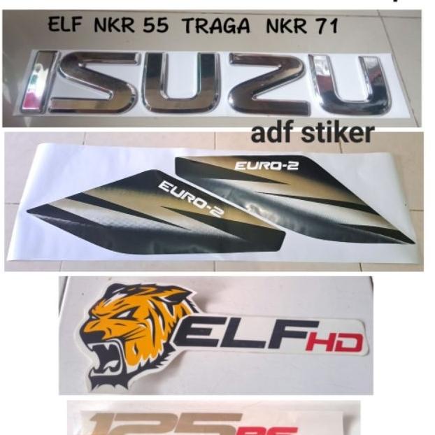 Jual Stiker+Emblem Set Isuzu Elf Nkr 71 Macan / Stiker Emblem Elf ...