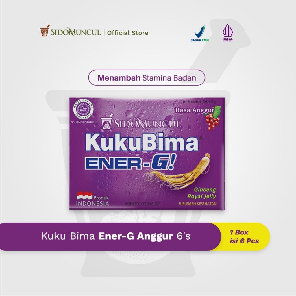 Jual Kuku Bima Ener-G Anggur 6's - Minuman Berenergi Penambah Stamina ...