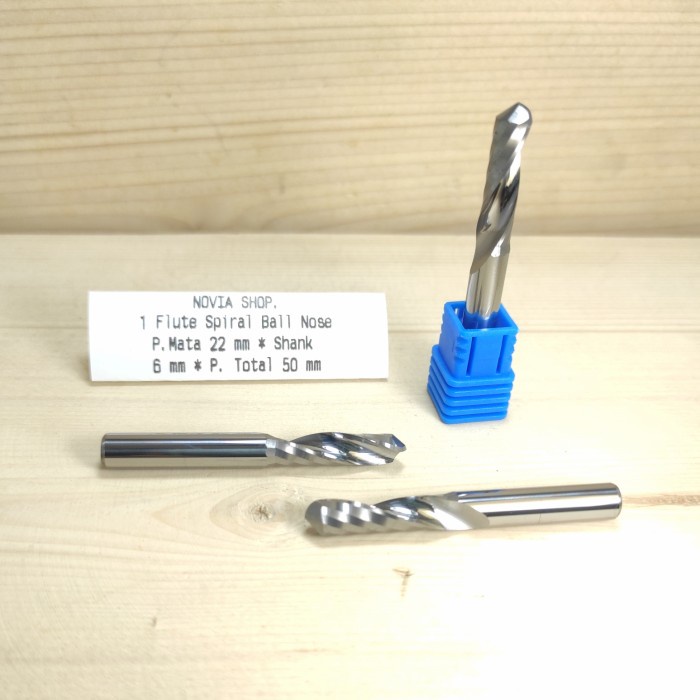 Jual cusss order] Mata CNC Router Ballnose 1F 6 mm u/ ukir carving 3D ...