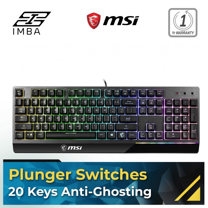 Jual MSI VIGOR GK30 Gaming Keyboard [Plunger Switches] | Shopee Indonesia