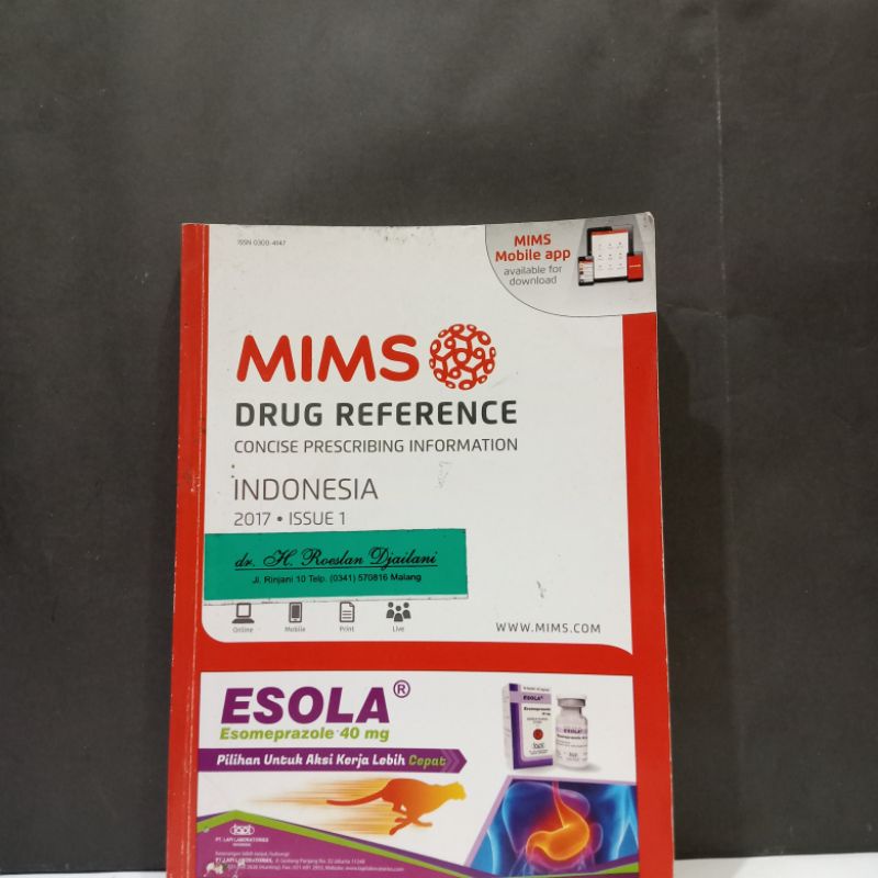 Jual Buku Mims Drug Reference Concise Prescribing Information - Prof ...