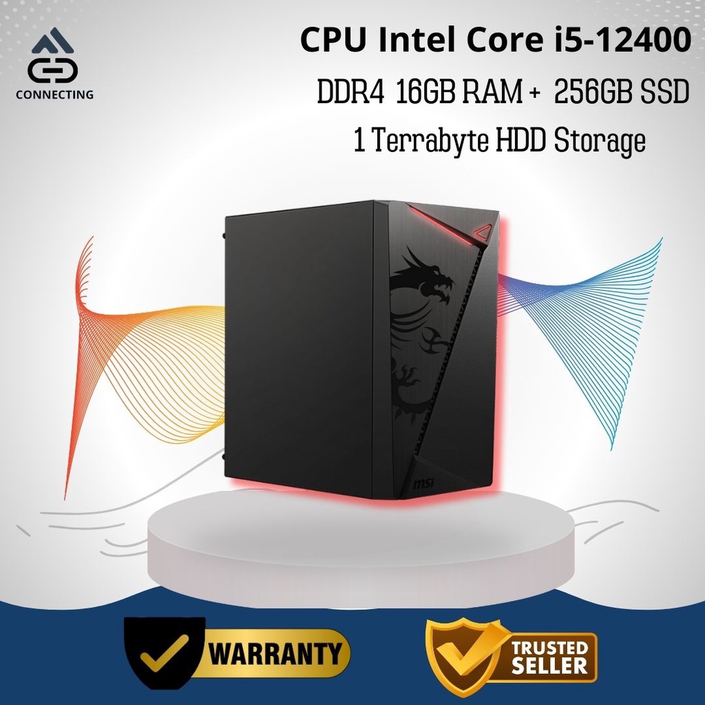 Jual CPU PC Komputer Intel Core i5-12400 Gen-12 RAM 16GB SSD Rakitan ...