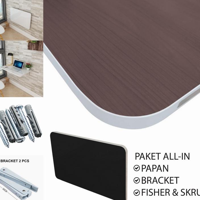 Jual | Meja Lipat Dinding Kayu 40X80Cm | Ambalan Meja Kayu Siku Dinding ...
