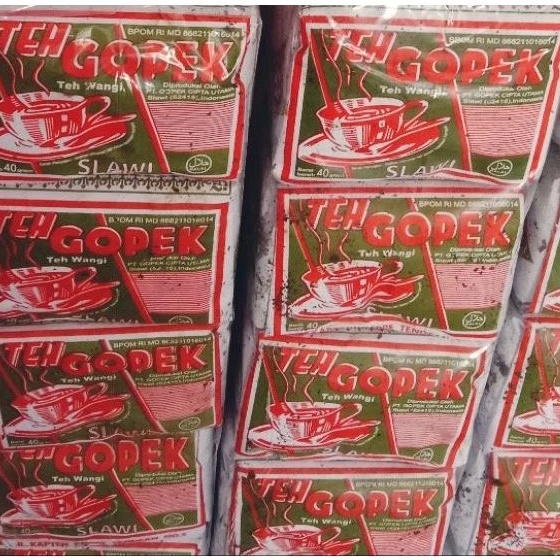 Jual TEH GOPEK 1 PACK/SLOP ISI 10PCS @ 40 GRAM | Shopee Indonesia