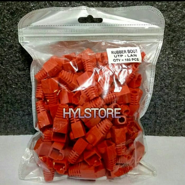 Jual Rubber Boot / Plug Boot Connector Rj 45 (100 Pcs/Pack) | Shopee ...