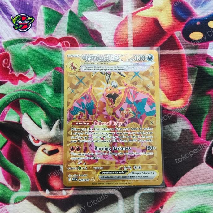 Jual Charizard ex Terastral UR Gold Pokemon TCG English Obsidian Flames ...