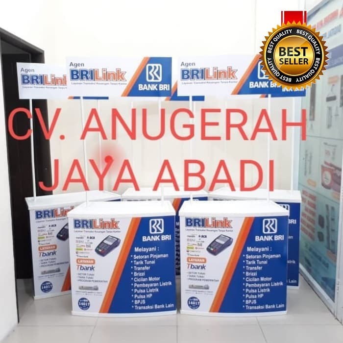 Jual EVENT DESK BRILINK MEJASI CETAK STIKER LOGO BRILINK | Shopee Indonesia
