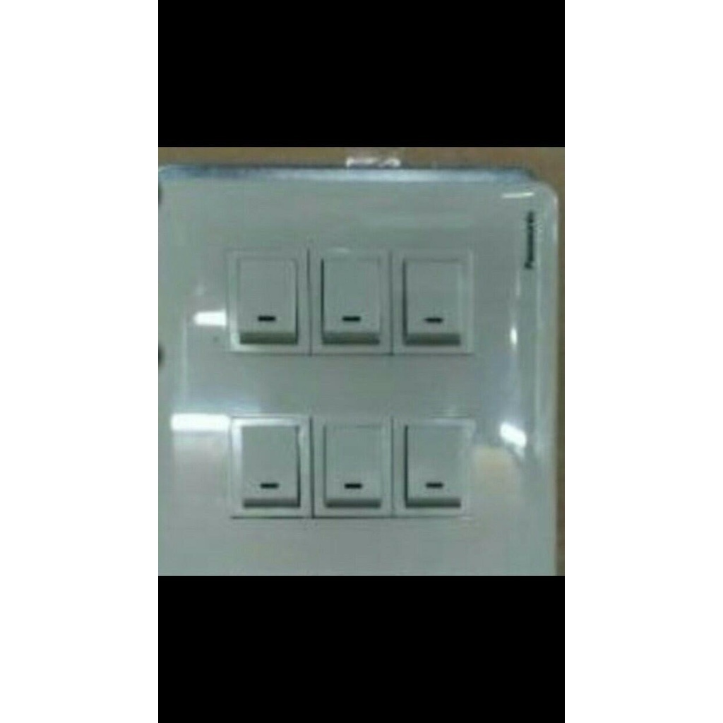 Jual SAKLAR GRID SWITCH PANASONIC 6 GANG | Shopee Indonesia