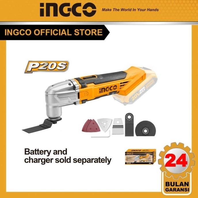 Jual Mesin Oskilasi 20V Cordless Oscillating Multi Tool INGCO CMLI2001 ...