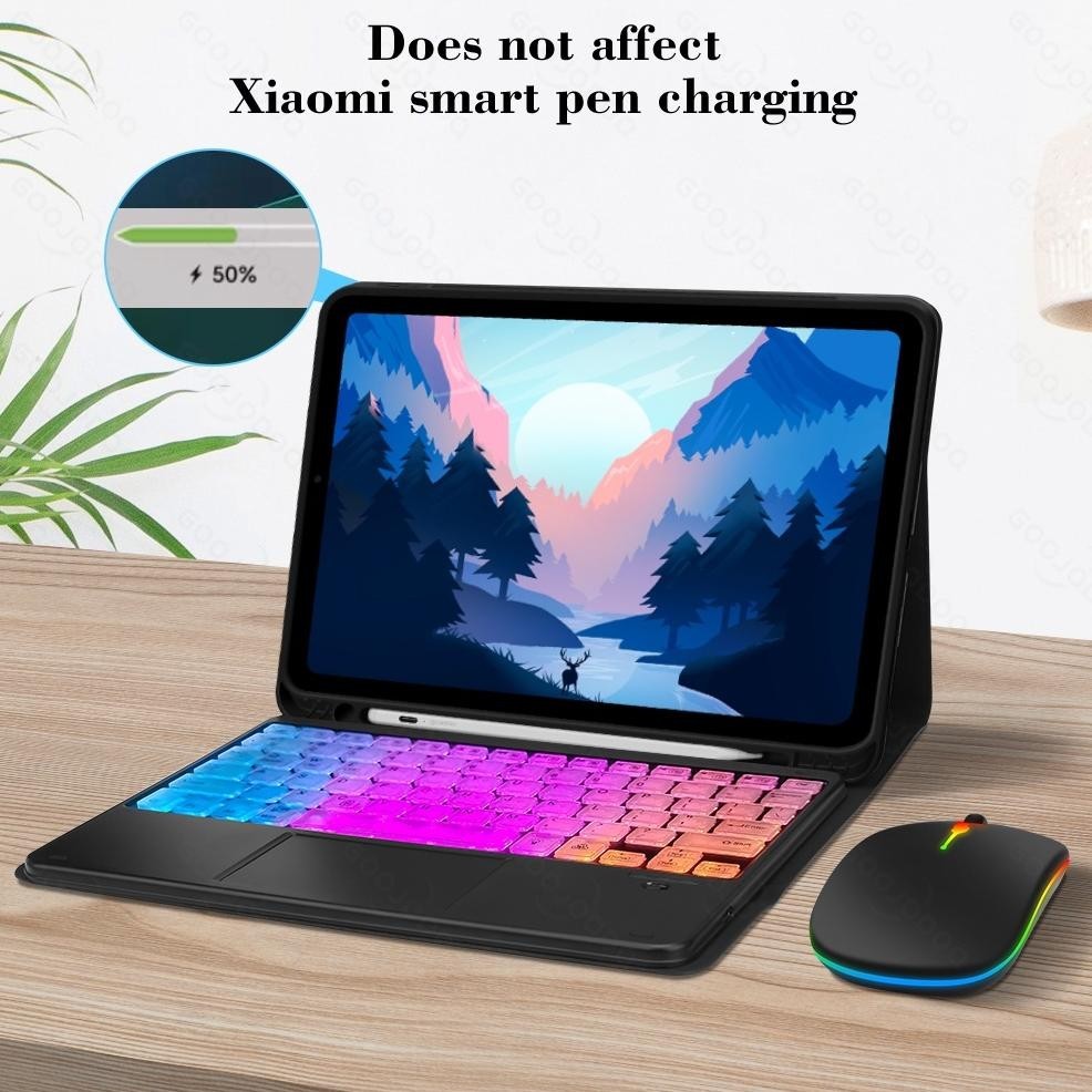 Jual Goojodoq Backlight for ipad Case with Keyboard Touchpad Pencil ...