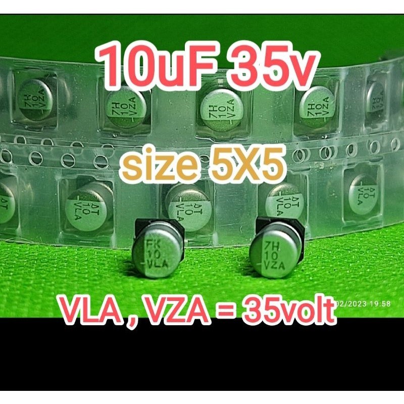 Jual Solid kapasitor capasitor elko elco SMD 10uf 35v 10 uf 35volt VZA ...