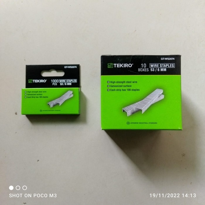 Jual isi staples 8mm-5/16 Inch TEKIRO / refill isi necis tembak Tekiro ...