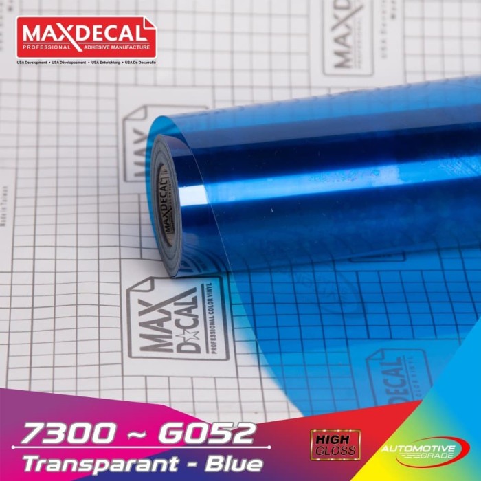 Jual [Original] Maxdecal 7300 G 052 Transparent Blue Skotlet Transparan ...