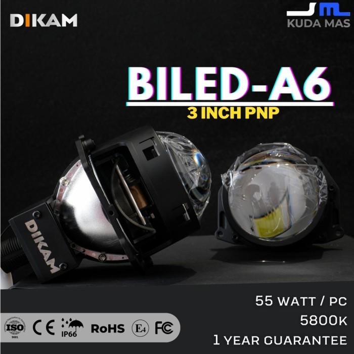 Jual [Ori] Lampu Biled Mobil Dikam A6 3Inch 5800K Lampu Utama ...
