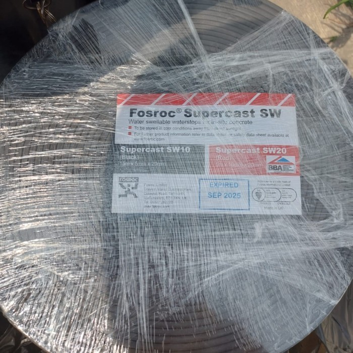 Jual Termurah Fosroc Supercast Sw10 5Mmx20Mmx15M 15M/Roll Swellable Waterstop Terbaru | Shopee ...