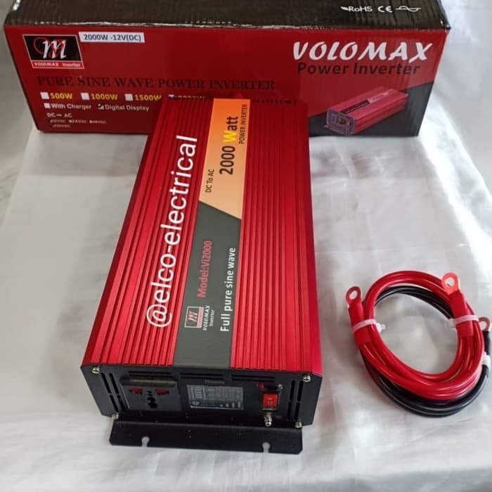 Jual [New] Volomax Pure Sine Wave Inverter 2000 Watt 12V/Gelombang Sinus Murni Limited | Shopee ...