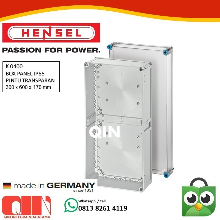 Jual [New Ori] Box Panel Hensel Polycarbonate 300X600 X170Mm Ip66 K ...