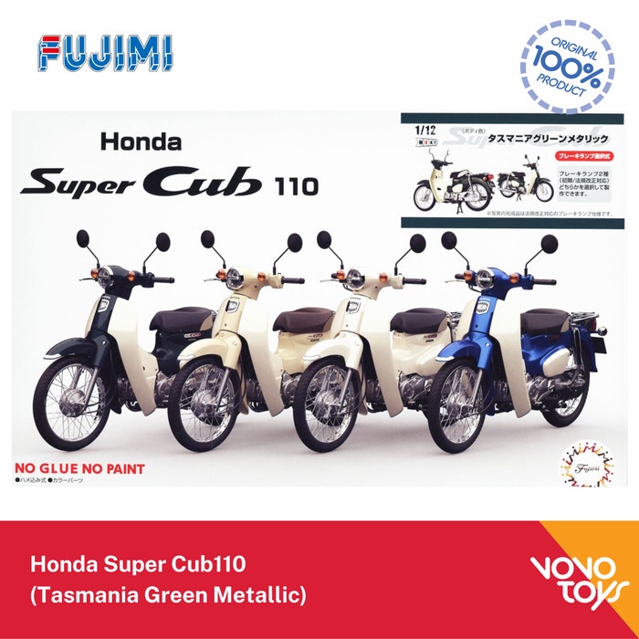 Jual [Original] Model Kit Fujimi 1/12 Honda Super Cub110 Tasmania Green Metallic Terbaru ...