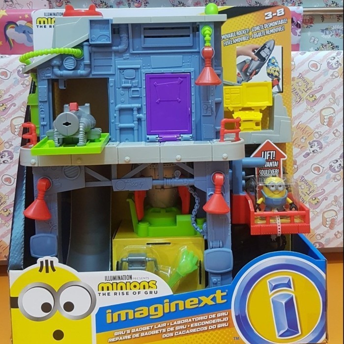 Jual Mainan Minions Rise of Gru Gadget Lair Original Imaginext playset ...