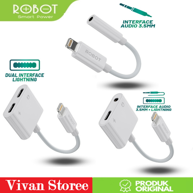 Jual ROBOT Converter Audio RUL Lightning to Jack Audio 3.5mm ...