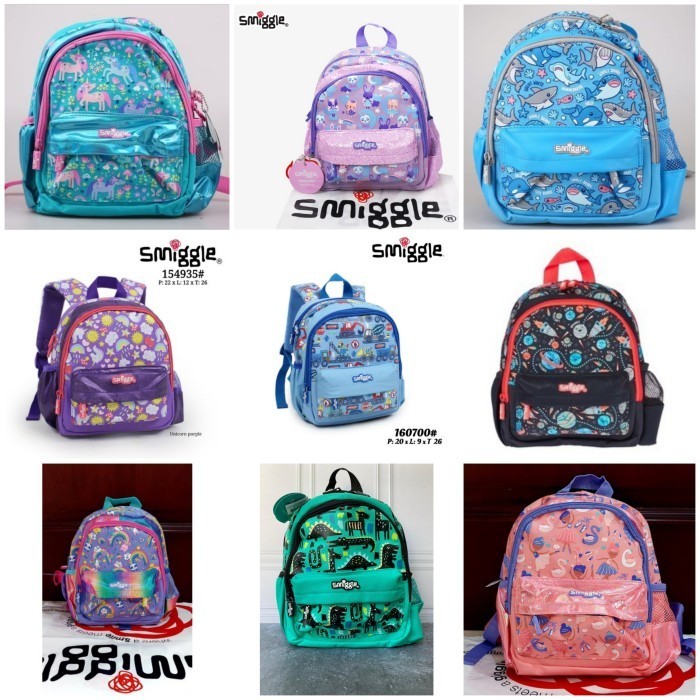 Jual [COD] Smiggle Teeny Backpack Junior Blue Fish ToscaUnicorn/Tas ...