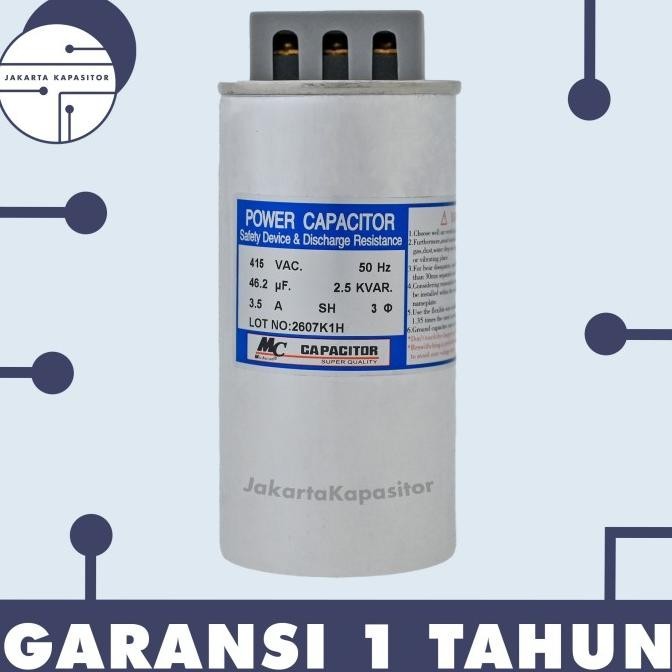 Jual Kapasitor Bank MC 2,5 KVAR 415 VAC (ORIGINAL MICHICON KOREA) | Shopee Indonesia