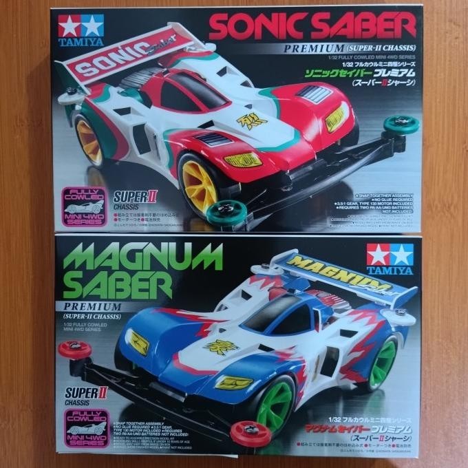 Jual PAKET TAMIYA SONIC SABER & MAGNUM SABER SUPER II CHASSIS ORIGINAL ...