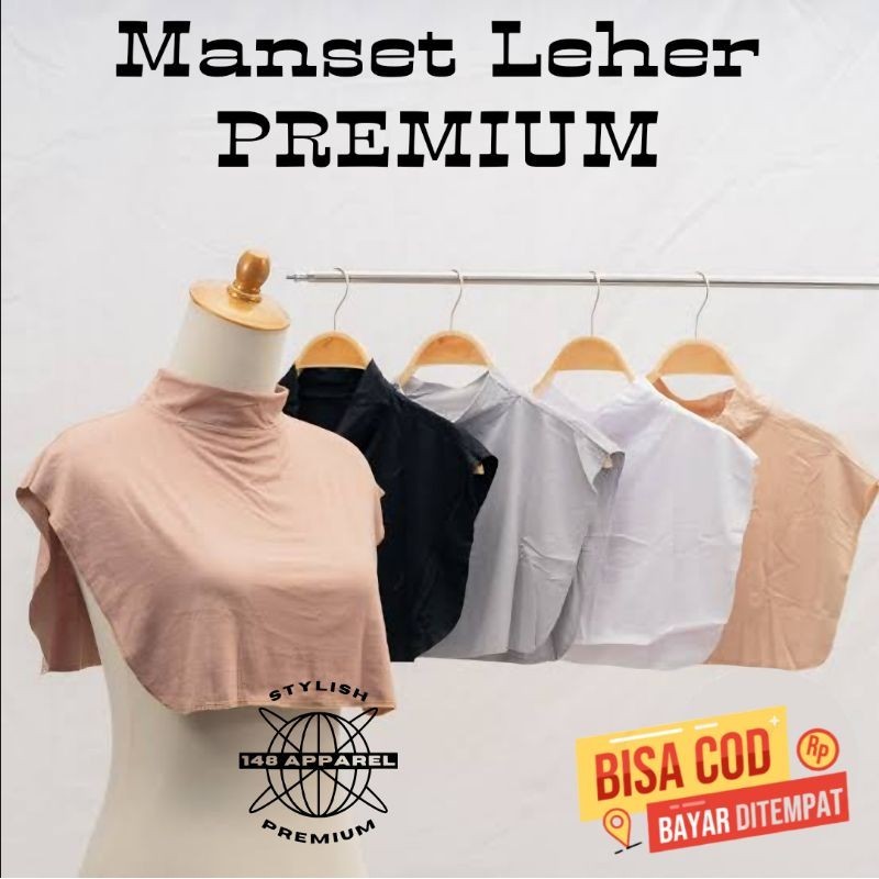 Jual Manset Leher Penutup Dada Hijab Muslimah Polos Bahan Spandex Rayon ...