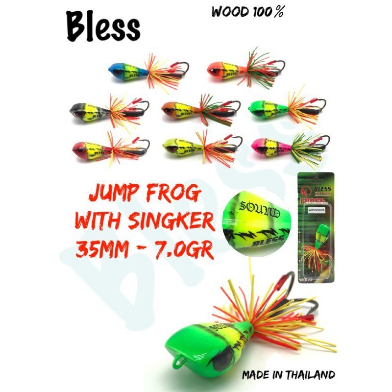 Jual Umpan Pancing Froggy Bless Jump Frog With Sinker 35mm 7gr - Made ...