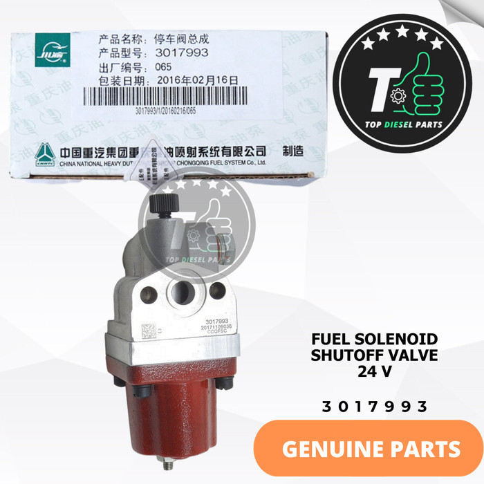 Jual [New] Fuel Solenoid Valve 3017993 Original 24V Shut Off Kta19 ...
