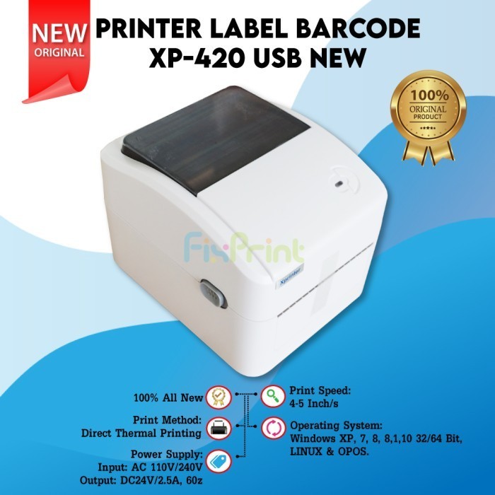 Jual Printer Cetak Resi Alamat Tokopedia - Barcode Printer Xprinter Xp ...