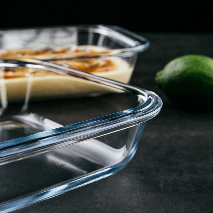 Jual Bake Square Glass Bake Tray / Oblong Dish / Mangkok Kaca | Shopee ...