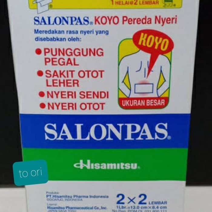 Jual SALONPAS KOYO JUMBO /BESAR 2X2 (ISI 10 SACHETS) | Shopee Indonesia