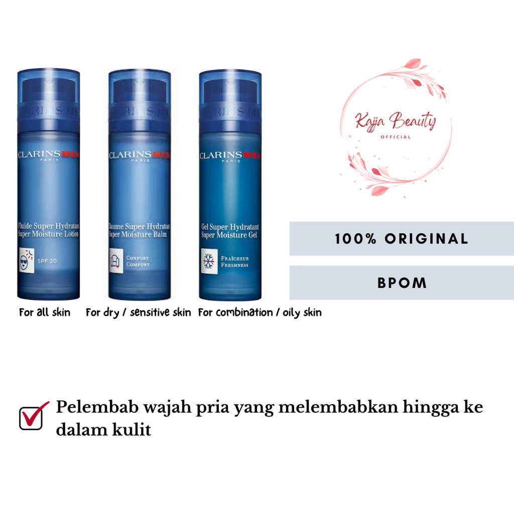 Jual Clarins Men Moisture Lotion / Clarins Men Moisture Balm / Clarins ...