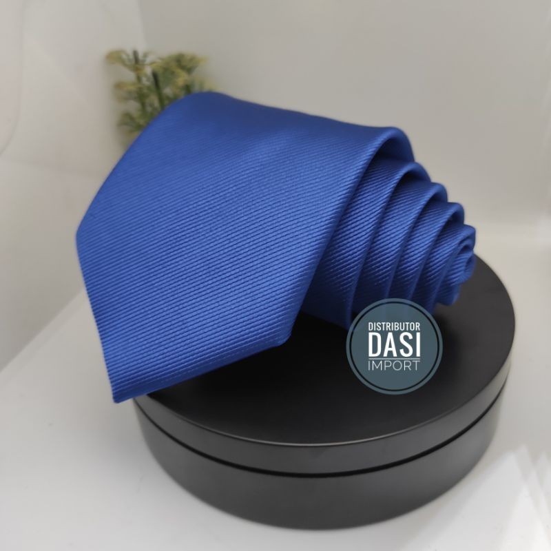 Jual Dasi Panjang Pria Motif Salur Halus Royal Blue Biru Bca Ukuran ...