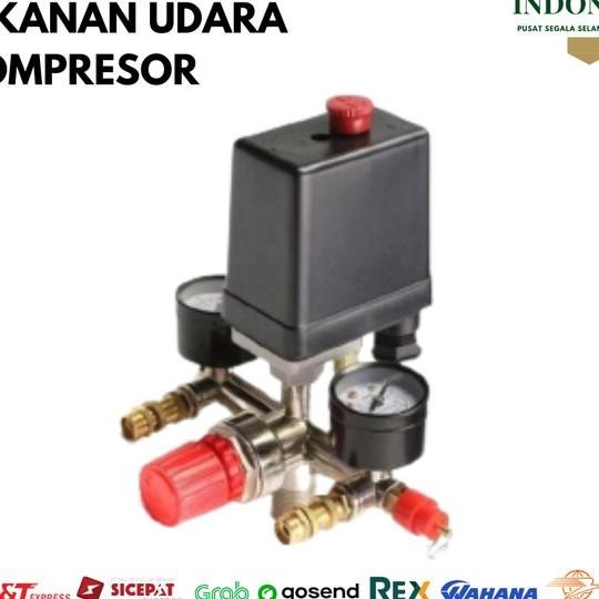 Jual Otomatis Kompresor Regulator Set Pressure Double Gauge Angin Udara ...