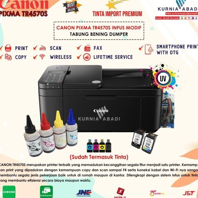 Jual Printer Canon Pixma Tr4570S Infus Tabung Print Scan Copy Wifi ...