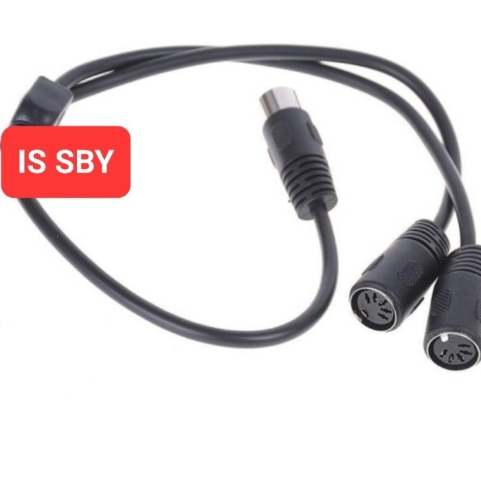 Jual Kabel Splitter Midi 5 Pin Male Dual Midi 5 Pin Female 50cm ...
