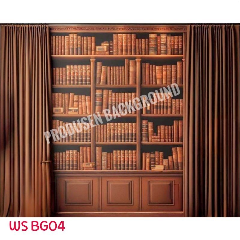 Jual READY Kain Background Foto Wisuda Rak Buku WS BG04 Studio Photo ...