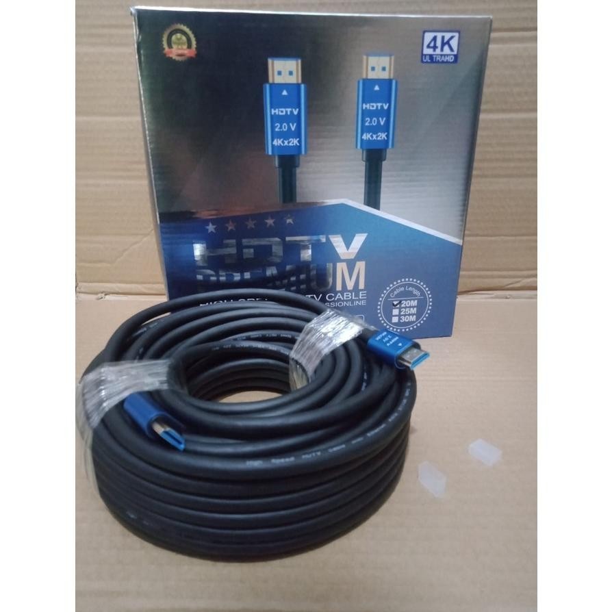 Jual WOW Kabel HDMI 20M 4K ULTRA HD Premium V2.0 20 Meter M-TECH ...