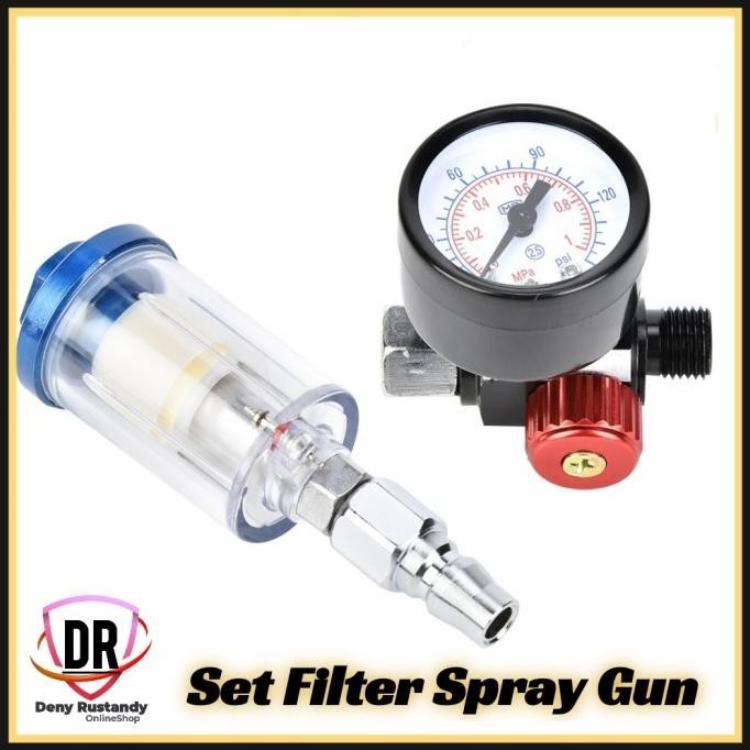 Jual Water Filter Plus Konektor Dan Manometer Spray Gun | Shopee Indonesia