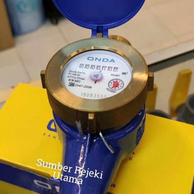 Jual Meteran Air Onda 1" Inch Flow Meter / Water Meter Brass Onda. | Shopee Indonesia