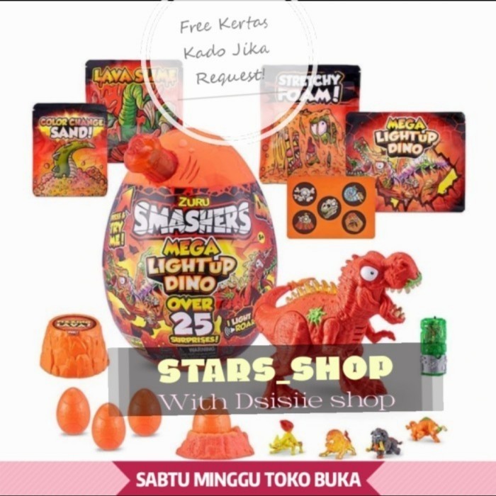 Jual Zuru Smashers Series 4 Mega Light Up Dino Light Up & Sound ...