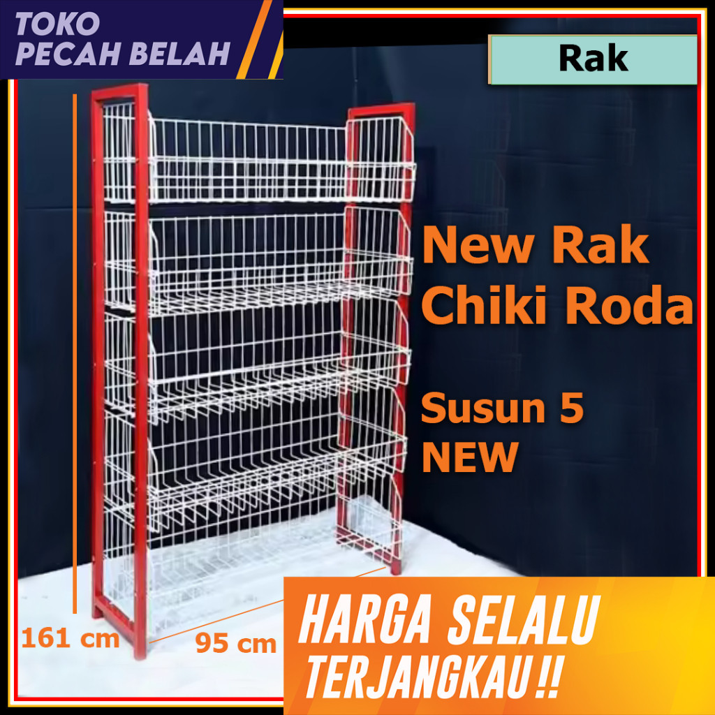 Jual Rak Ciki Besi/ Rak Serbaguna Mini Market / Rak Display Roda Susun ...