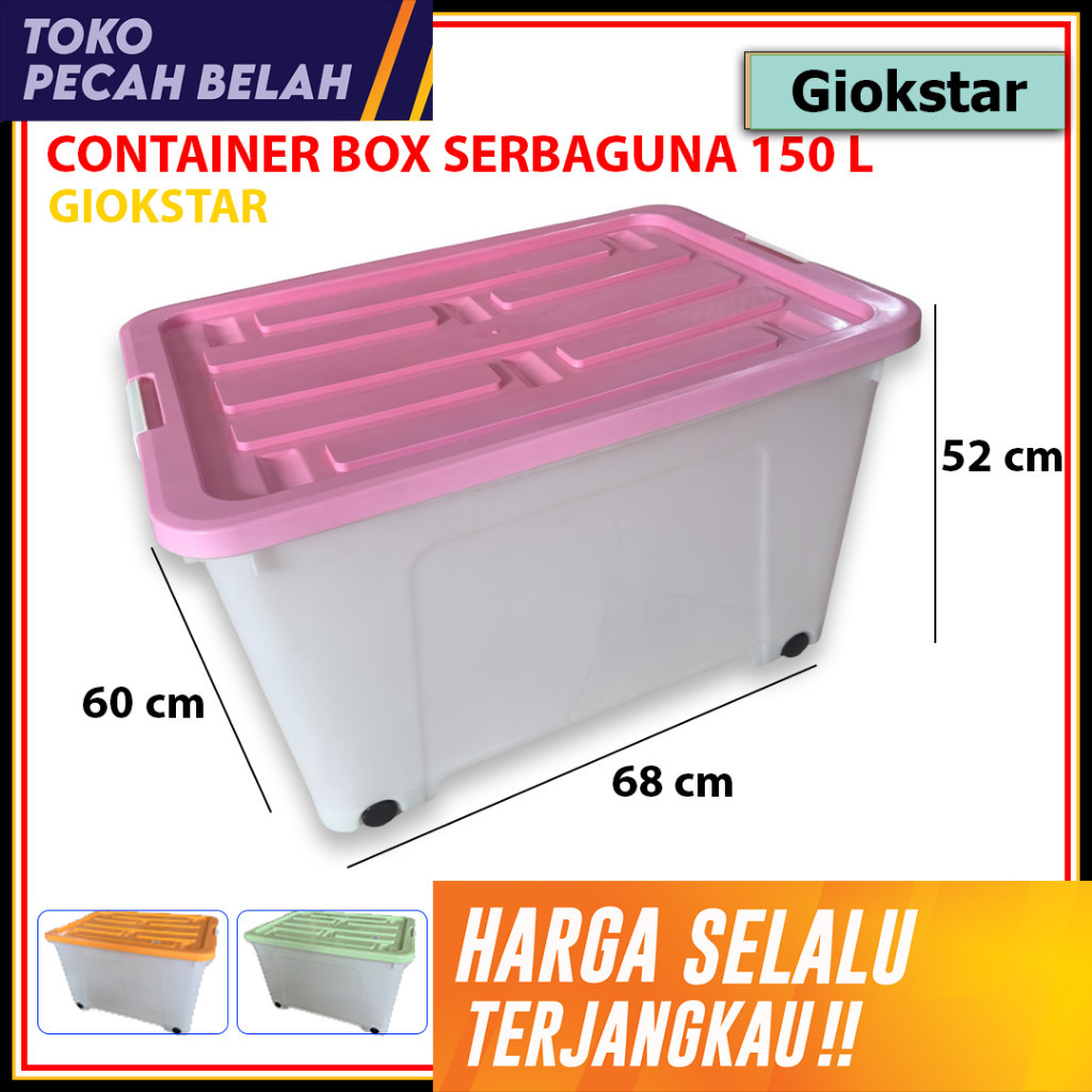Jual Giokstar Container 150 L Roda CB Box Jumbo (KHUSUS OJEK) | Shopee ...