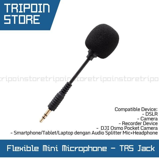 Jual Trendy Flexible Mini Microphone - Fleximic - 3.5mm Mini Mic TRRS ...